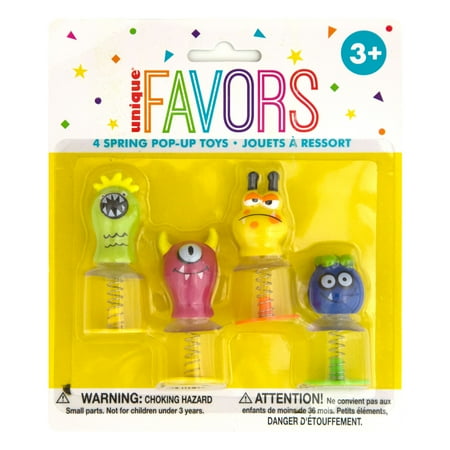 Cute Monsters Spring Pop Up Toys, Assorted, 4ct - Walmart.com