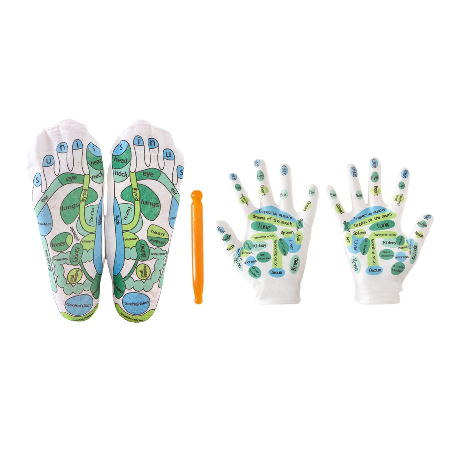 Click here for Yinanstore 4 Pieces Reflexology Socks And Gloves T... prices