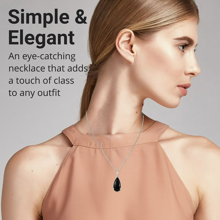 Onyx necklace womens store