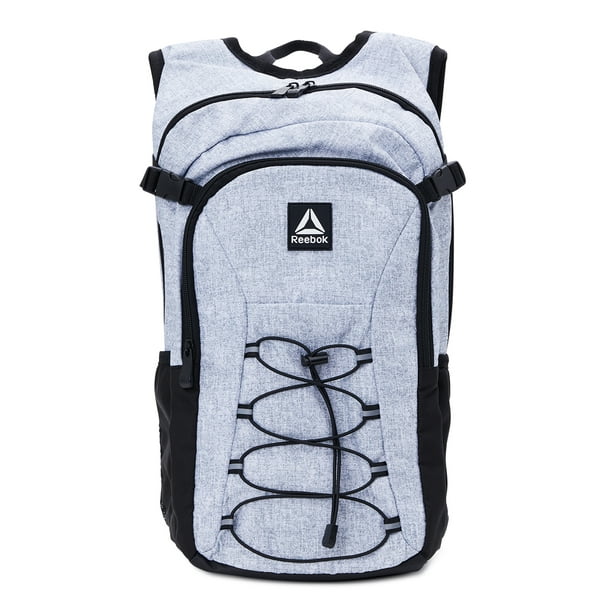 Reebok Unisex Adult Roman 19.5" Laptop Bungee Backpack, Light Heather ...