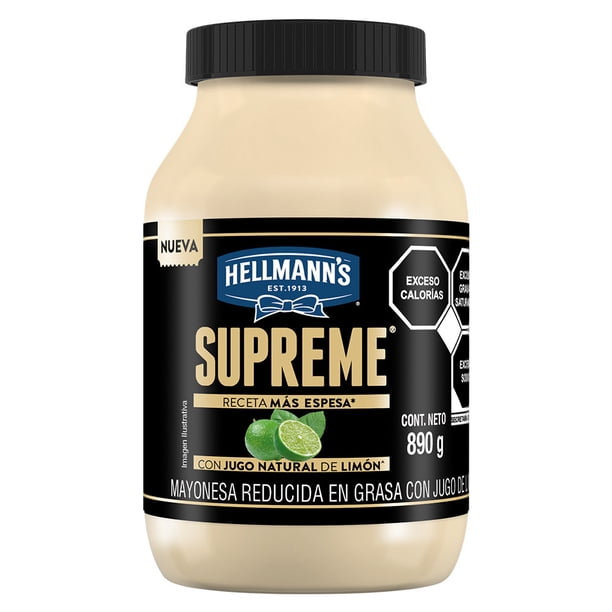 Mayonesa Hellmann's Supreme reducida en grasa con jugo de limón 890 g ...