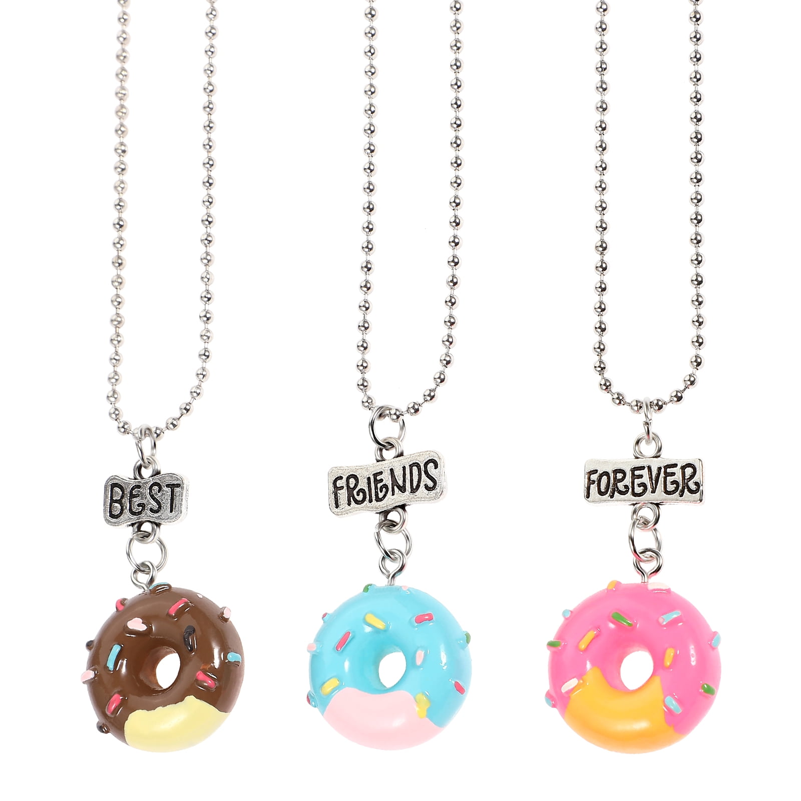 Click here for Shisuyan 3pcs Best Friend Forever Necklaces Doughn... prices