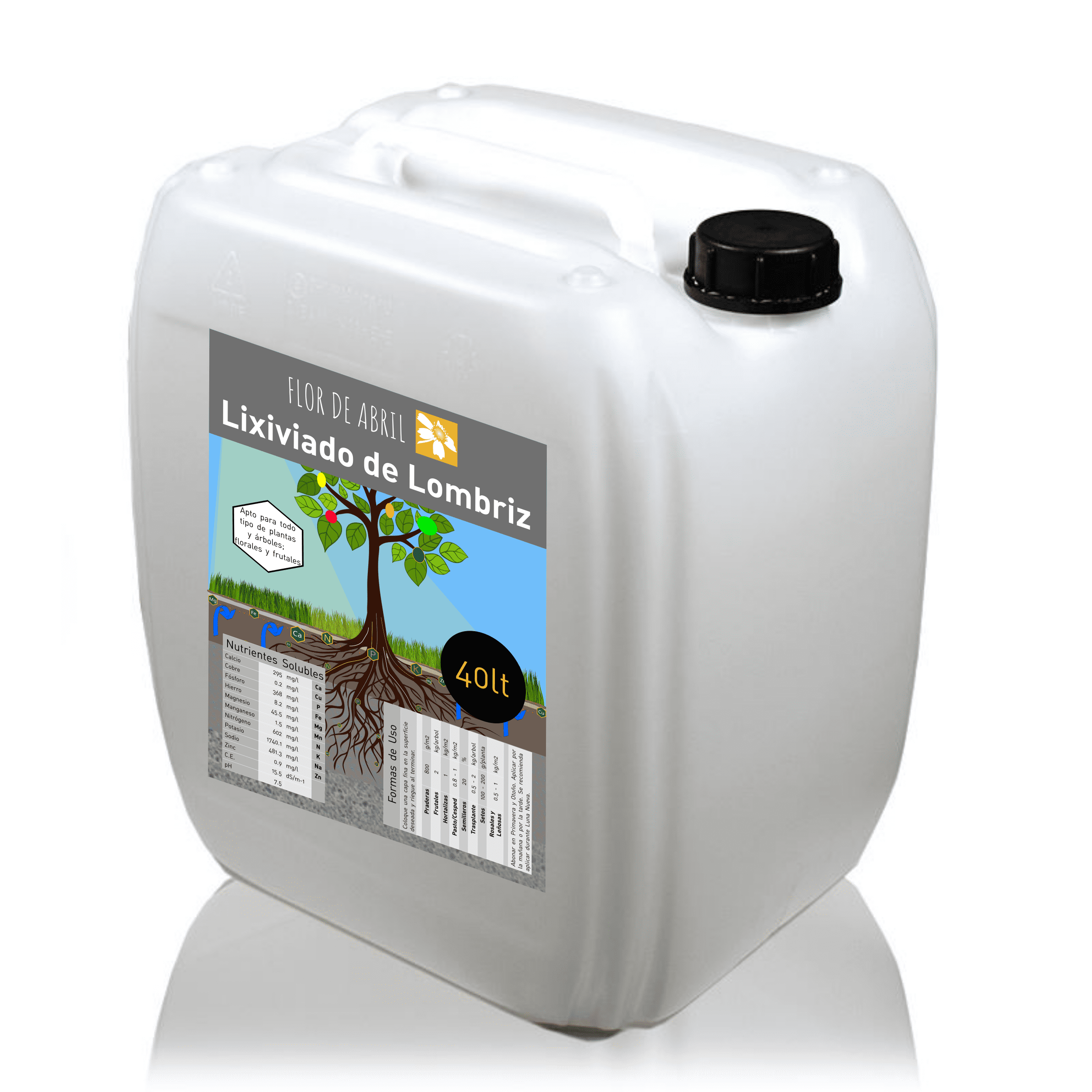 Lixiviado de Lombriz 40L Flor de Abril Grande | Walmart en línea