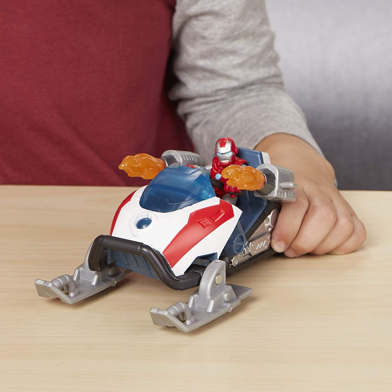 Buy Marvel Super Hero Adventures Iron Man Arc-Tech Snowjumper, Iron Man ...