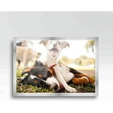 25X14 Frame Silver Real Wood Picture Frame Width 0.75 Inches | Interior ...