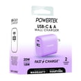 Liquipel Powertek Pastel Dual USB-A / USB-C Wall Charger - Purple ...
