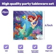 Little Mermaid Party Decorations, 61Pcs Dinnerware Set for 20, Includes ...
