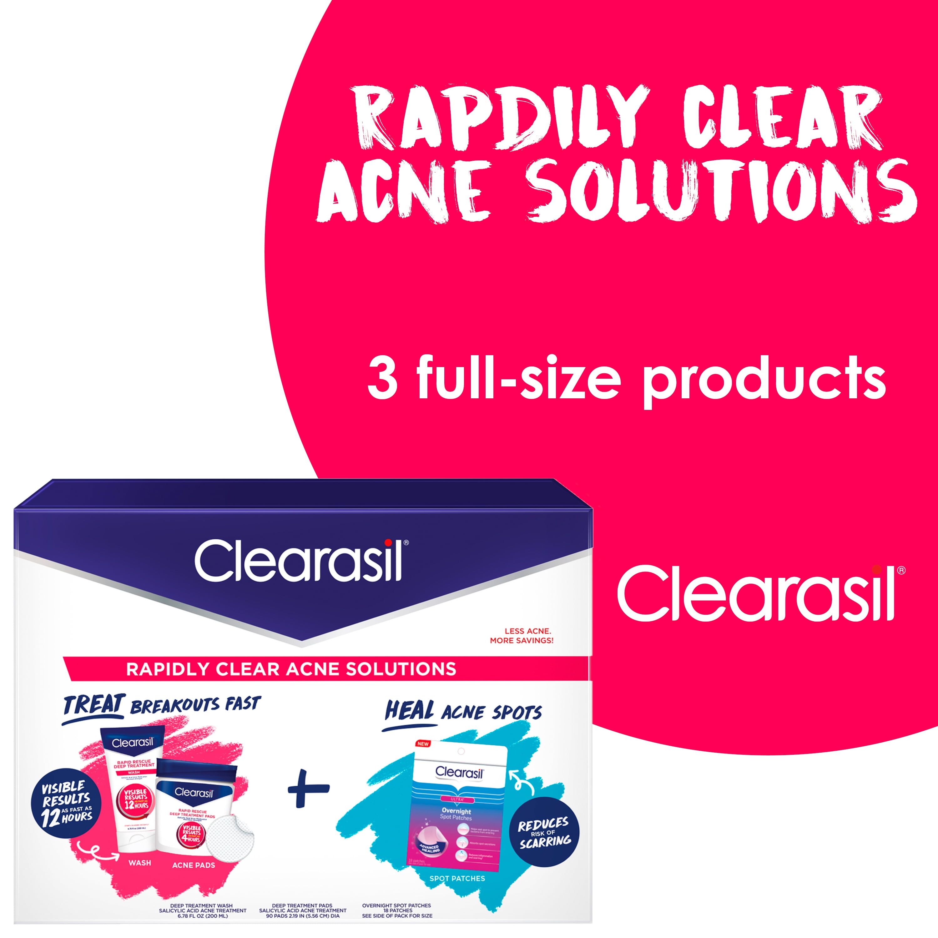 CLEARASIL Rapidly Clear Acne Solutions Kit - Walmart.com