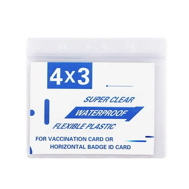 4X3 Name Badge Holder - Heavy Duty Clear Plastic Horizontal 4 x 3 Name ...