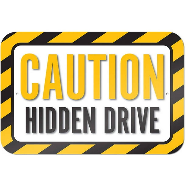 Caution Hidden Drive Sign - Walmart.com
