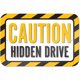 Caution Hidden Drive Sign - Walmart.com