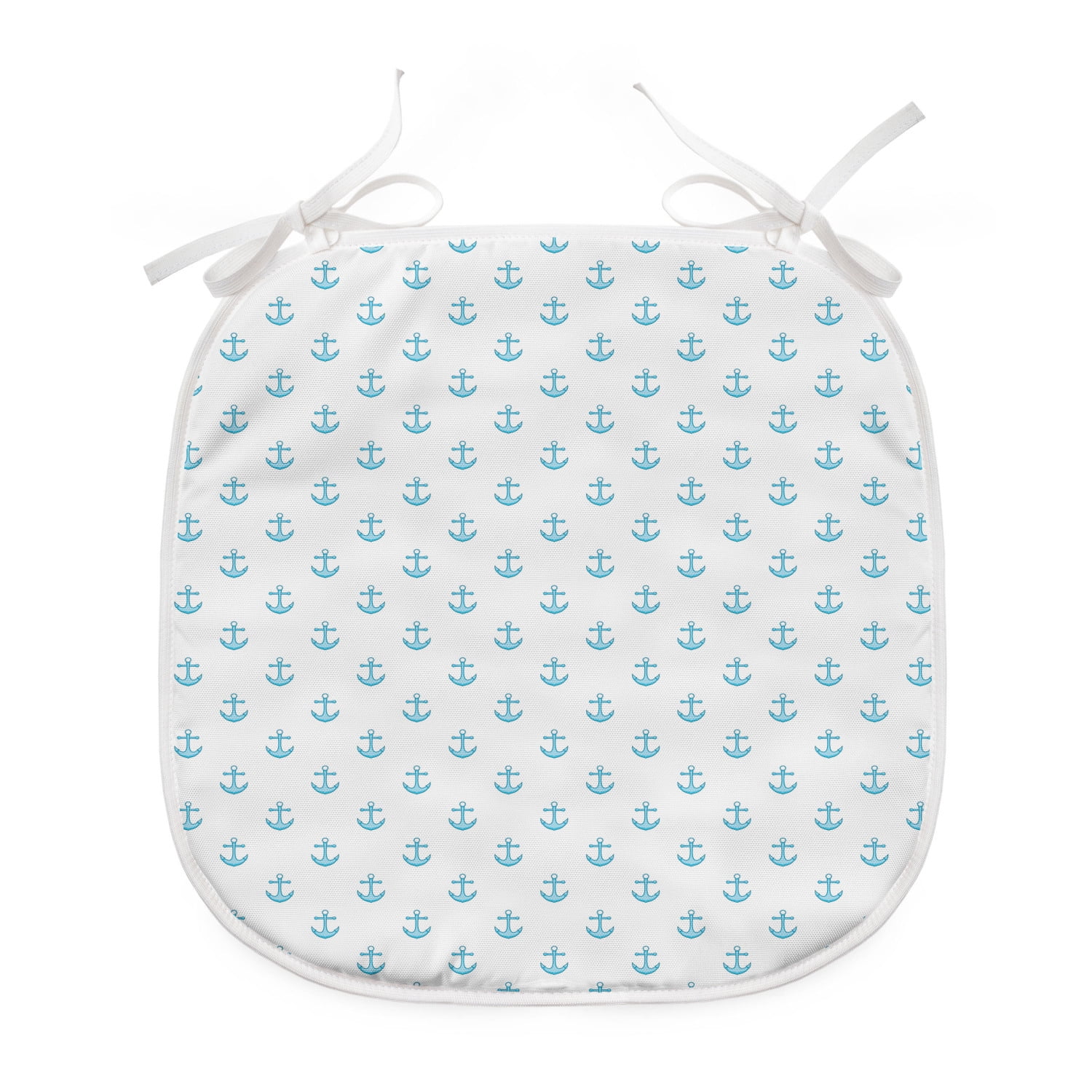Anchor Dining Chair Pad, Blue Small Vivids Pattern Cartoon Style ...