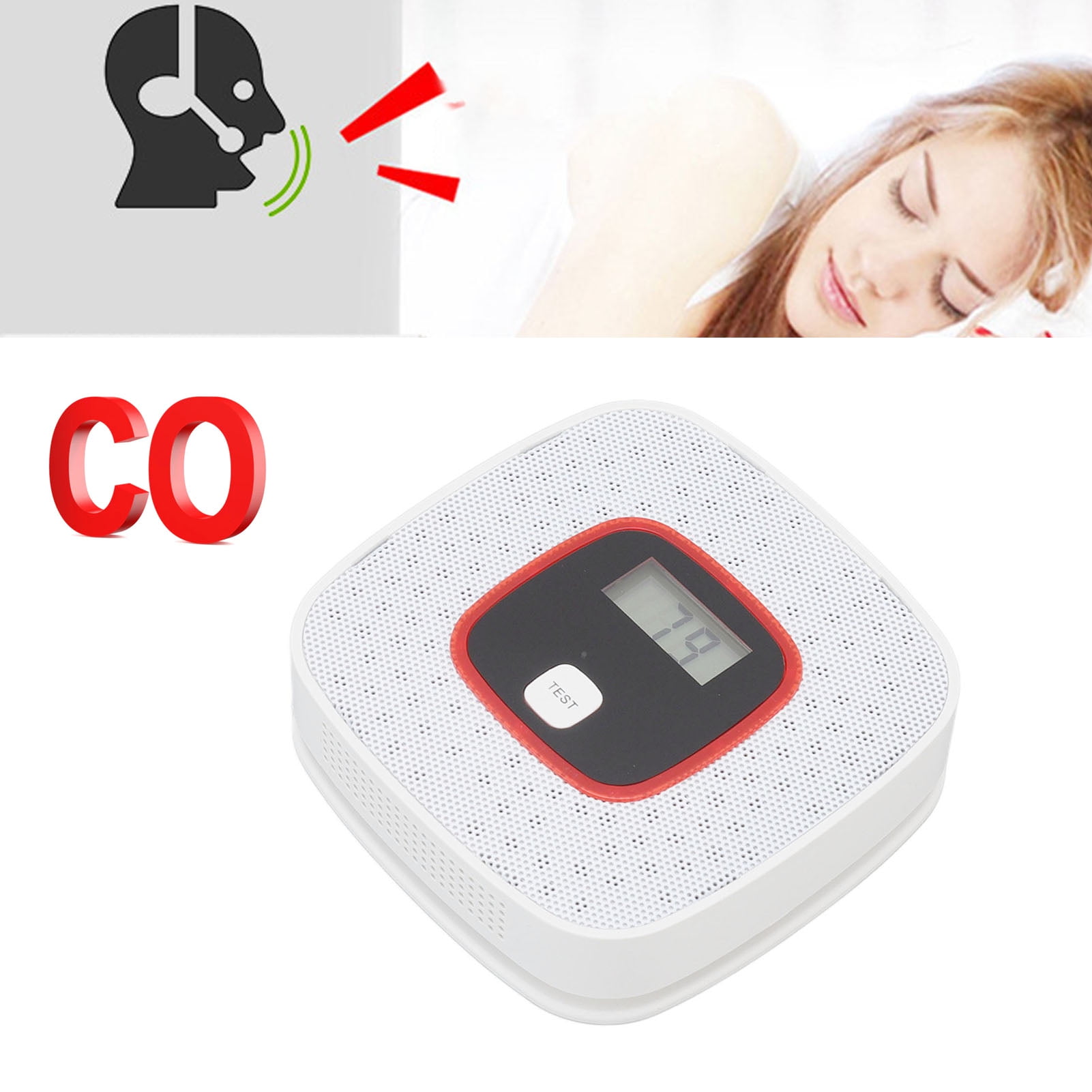 Zaqw Battery Powered Carbon Monoxide Detector,CO Detector,Carbon ...