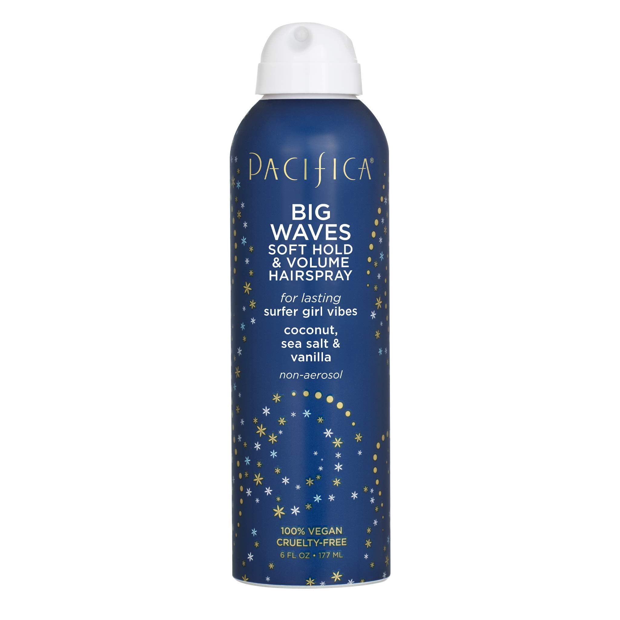 Laca para el cabello Pacifica Big Waves, coco, sal marina y vainilla ...