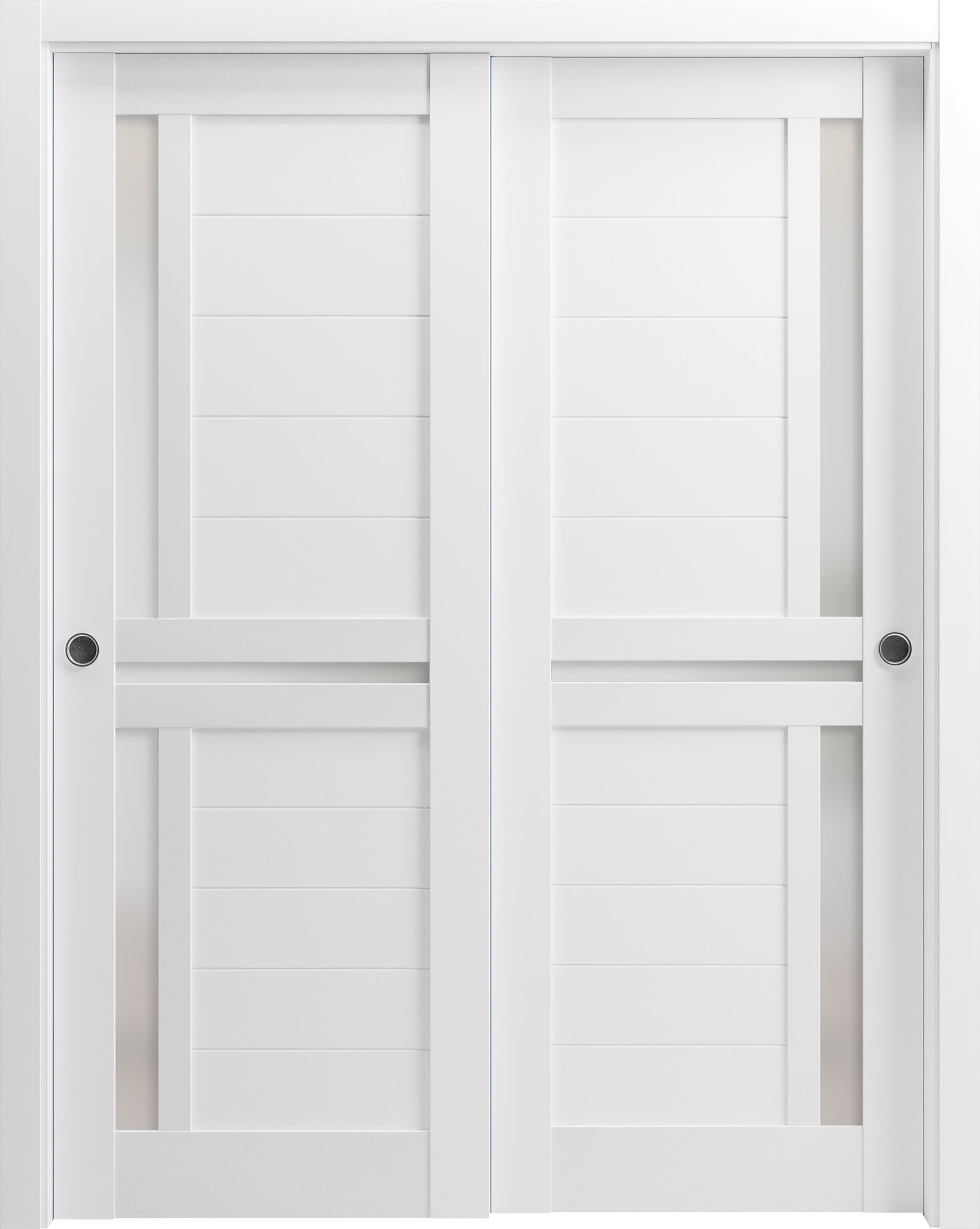 Sliding Closet Bypass Doors 60 x 84 inches | Veregio 7288 White Silk ...