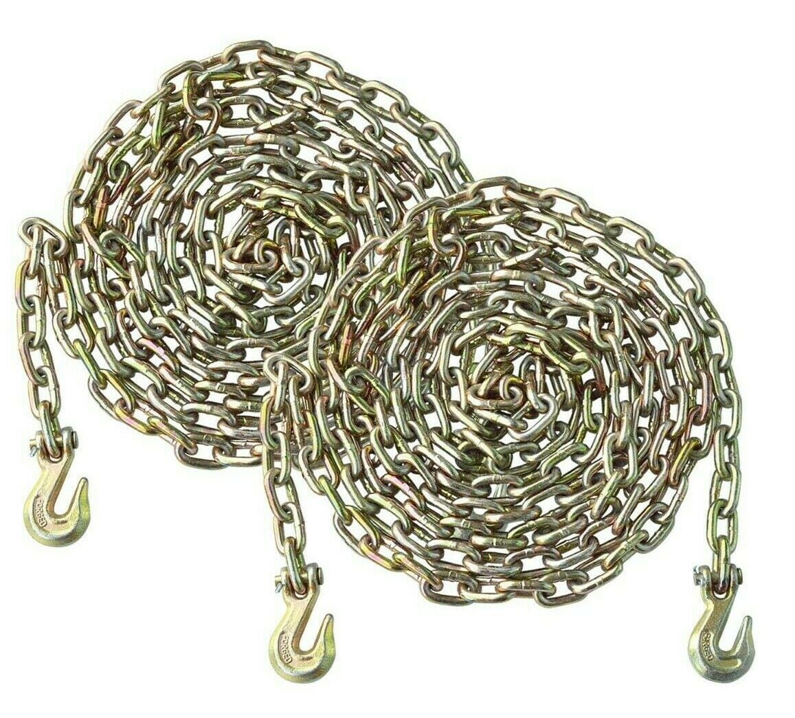 Mega Cargo Control 2 Pack G70 5/16" x 20' Tow Chain Transportation ...