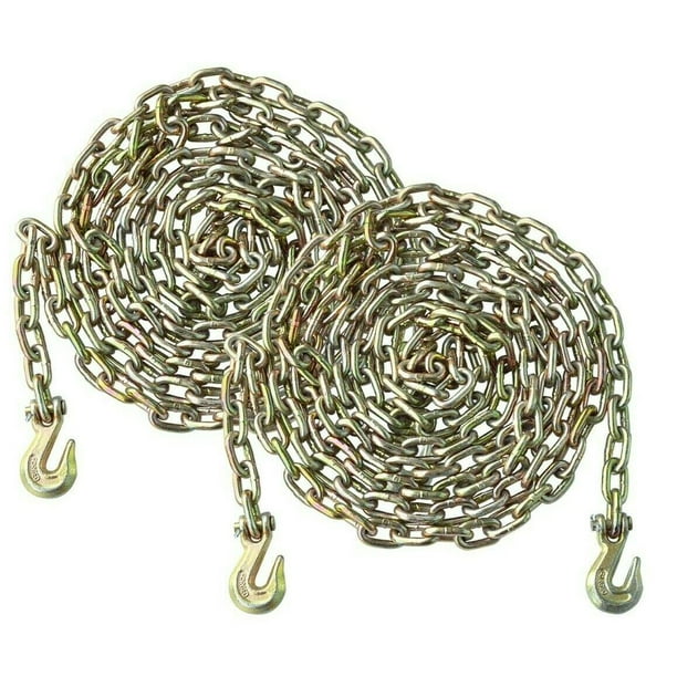 Mega Cargo Control 2 Pack G70 5/16" x 20' Tow Chain Transportation ...