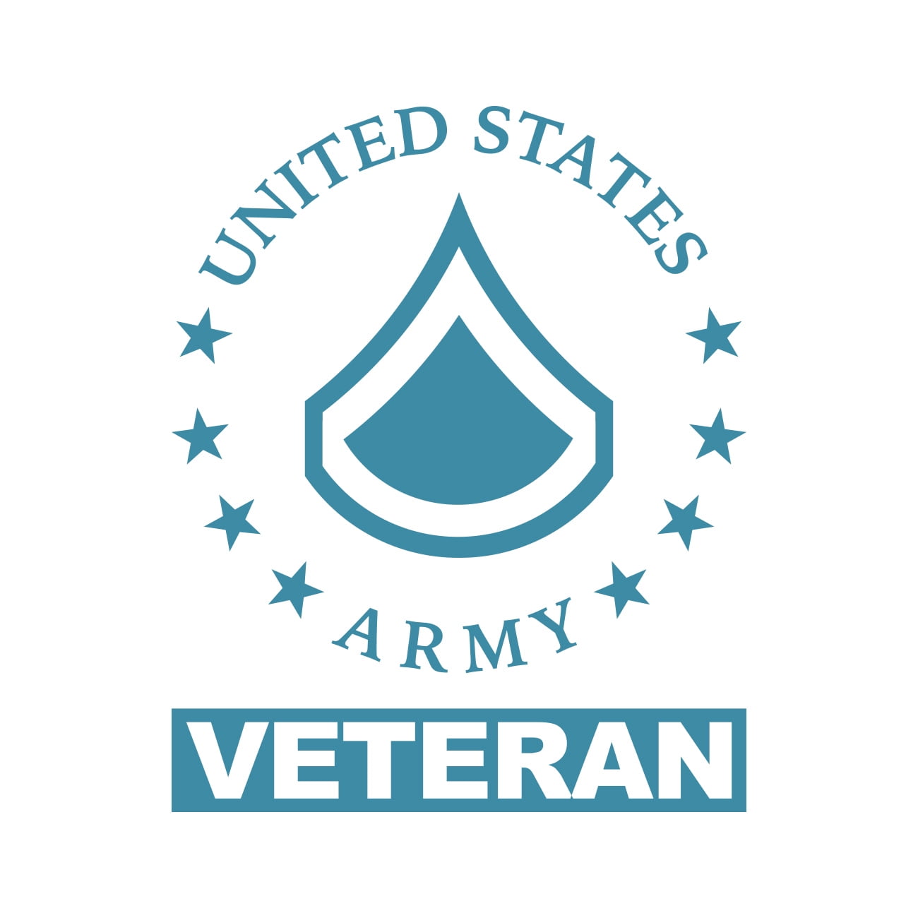 E-3 Private First Class Veteran US Army Rank Sticker Decal Die Cut ...