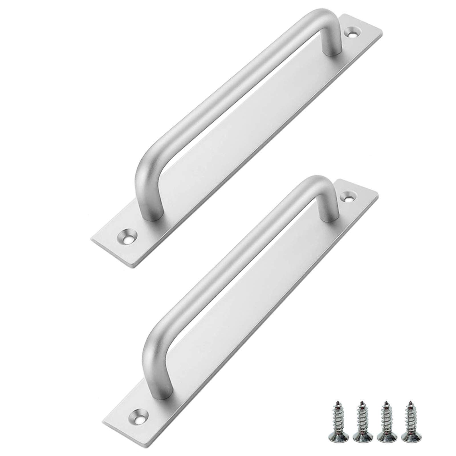 BiJun Cabinet Door Handles,Aluminium Alloy 7 inch Sliding Door Pull Handle2 Pcs(Silver ...