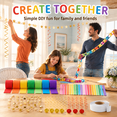 Multi Color 600 Sheet Paper Chain Strips Craft Kit With Star Garland ...