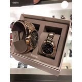 Fossil BQ2400SET Gold Tone Grant Stainless Steel - Men Women Couple Set ...