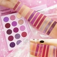 Afflano 15 Color Eyeshadow Palette Purple Eyes Makeup Matte Shimmer