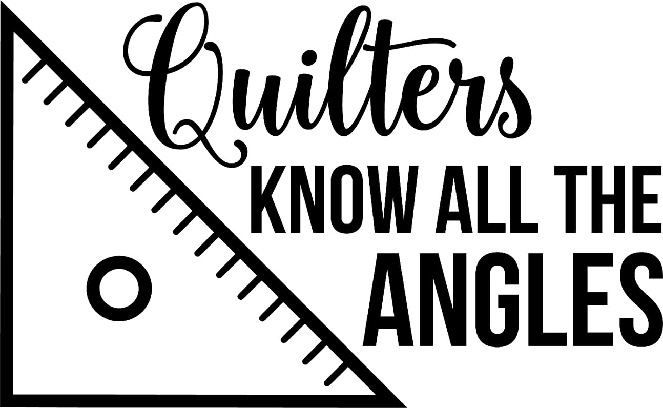 Quilters Know All The Angles Funny Sewing Measure Wall Decals for Walls ...