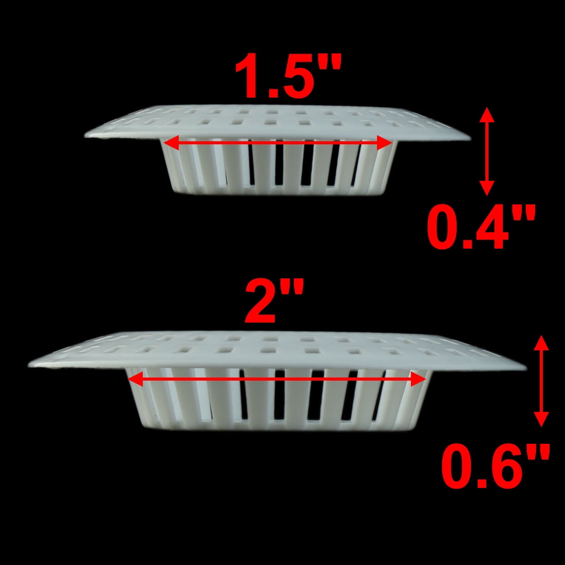 Kitchen White Plastic Garbage Catcher Drain Mesh Sink Strainer 4 In 1 ...