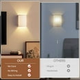 Lrlite Dimmable LED Wall Sconces, Battery Operated, Fabric Linen Shade ...