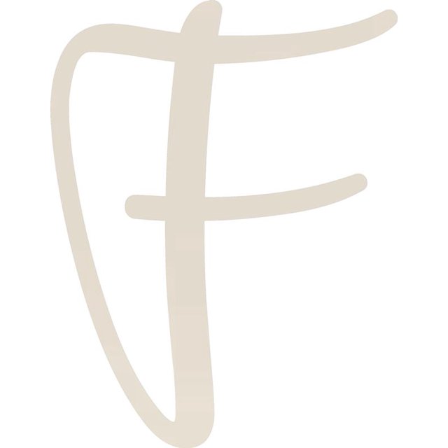 Decorative Acrylic Letter, Custom Blank F Script, 8'' Tall White ...