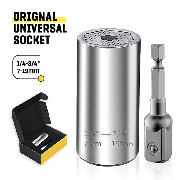 2pc Set Self-Adjusting Universal Socket Wrench Set Sockets Sleeve 7 ...