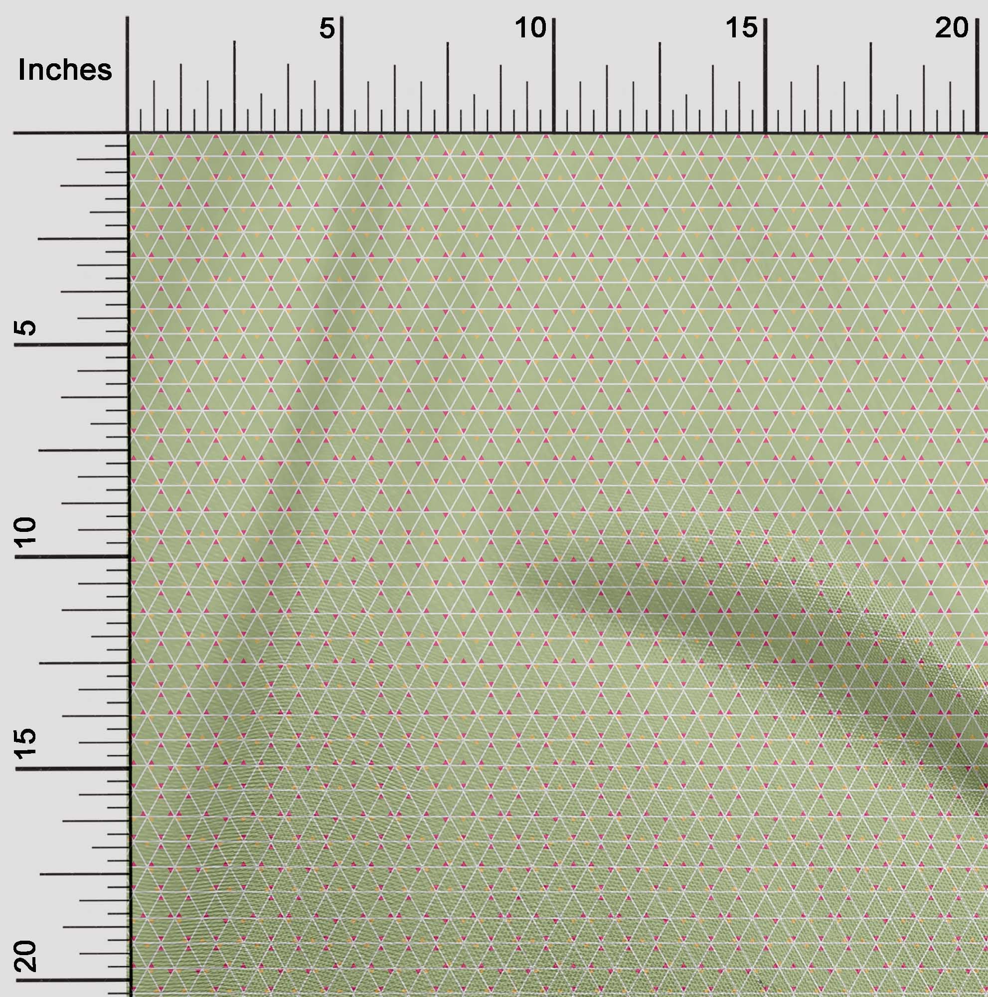 oneOone Cotton Poplin Fabric Triangle Geometric Print Fabric By The ...