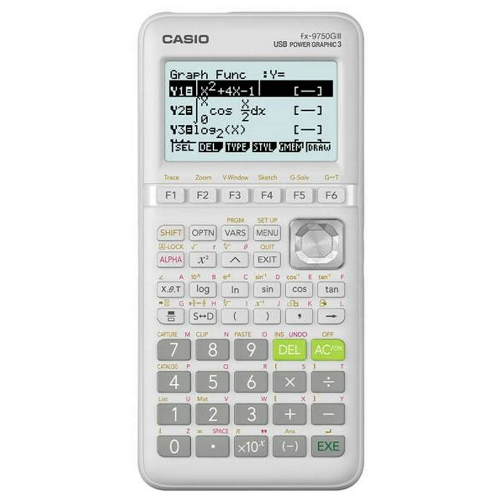 Casio FX-9750Glll-WE Graphing Calculator, Natural Textbook Display ...