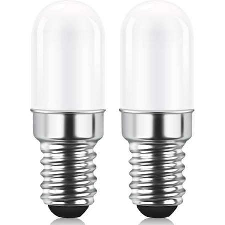 2 Pack E14 LED Fridge Light Bulb 5W Warm White 3000K Fridge Light Bulb ...