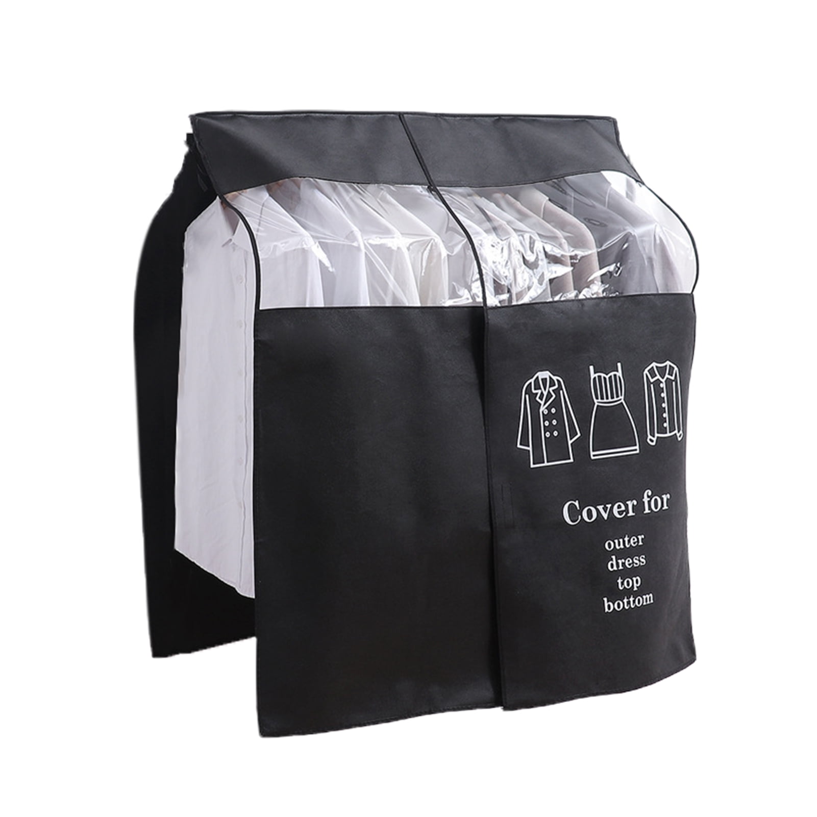 Non-woven Fabric Hanging Cloth Wardrobe Suit Coat Transparent Window ...