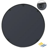 ZENSTYLE 18" Round Mirror with Rubber Frame for Bedroom, Living Room ...