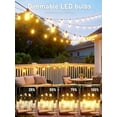 100FT LED Outdoor String Lights with 30 Edison Shatterproof IP65 ...
