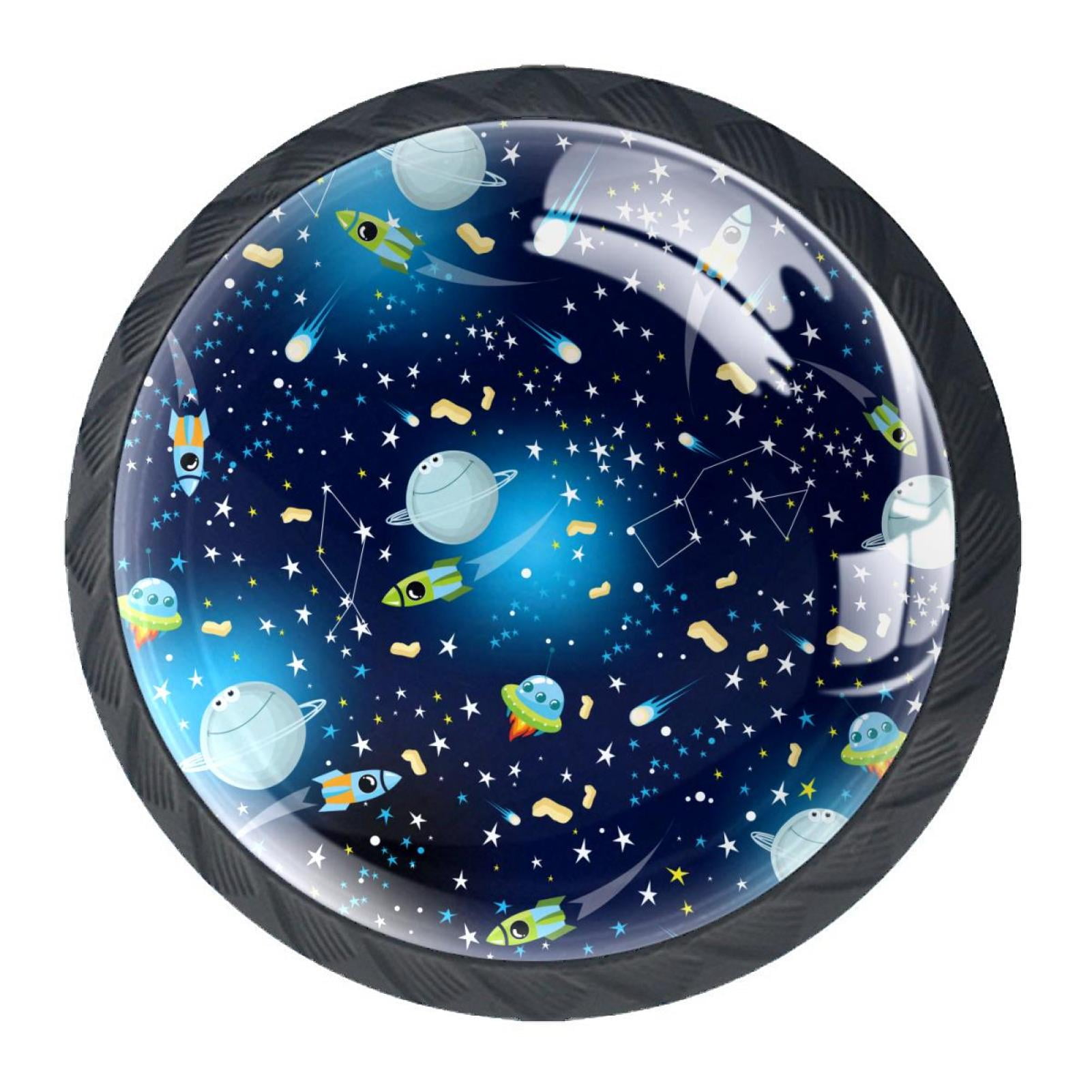 4 Pcs Space Rockets Planets Knobs for Kitchen Cabinet Cupboard Dresser ...