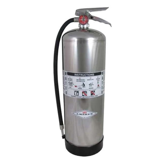 Amerex Home Fire Extinguisher, 2.5 GAL Water with Schrader Valve, Model ...