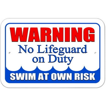 Swim At Your Own Risk Sign - Walmart.com