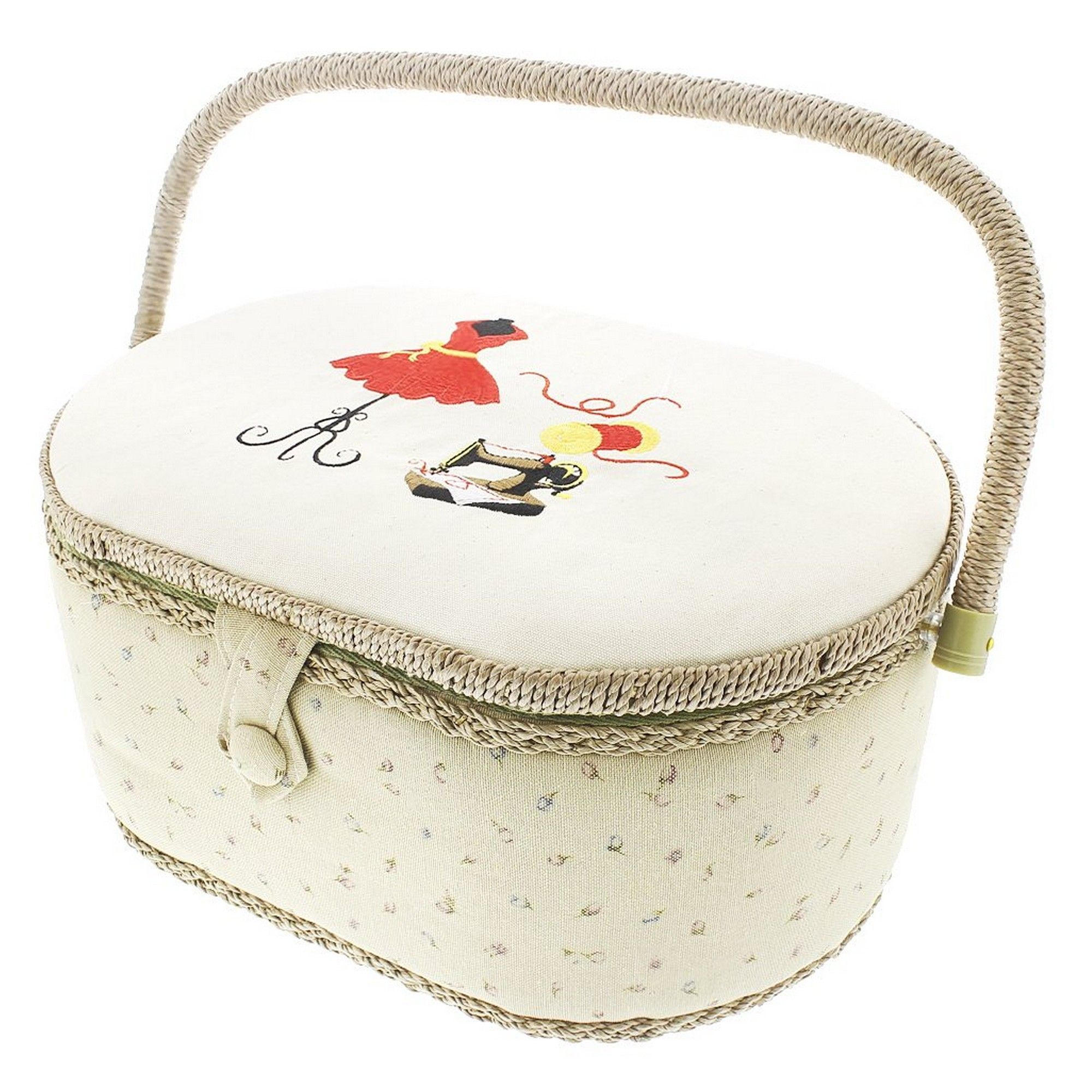 Unique Spool Of Thread Shaped Sewing Basket with Handle Craft Supplies ...