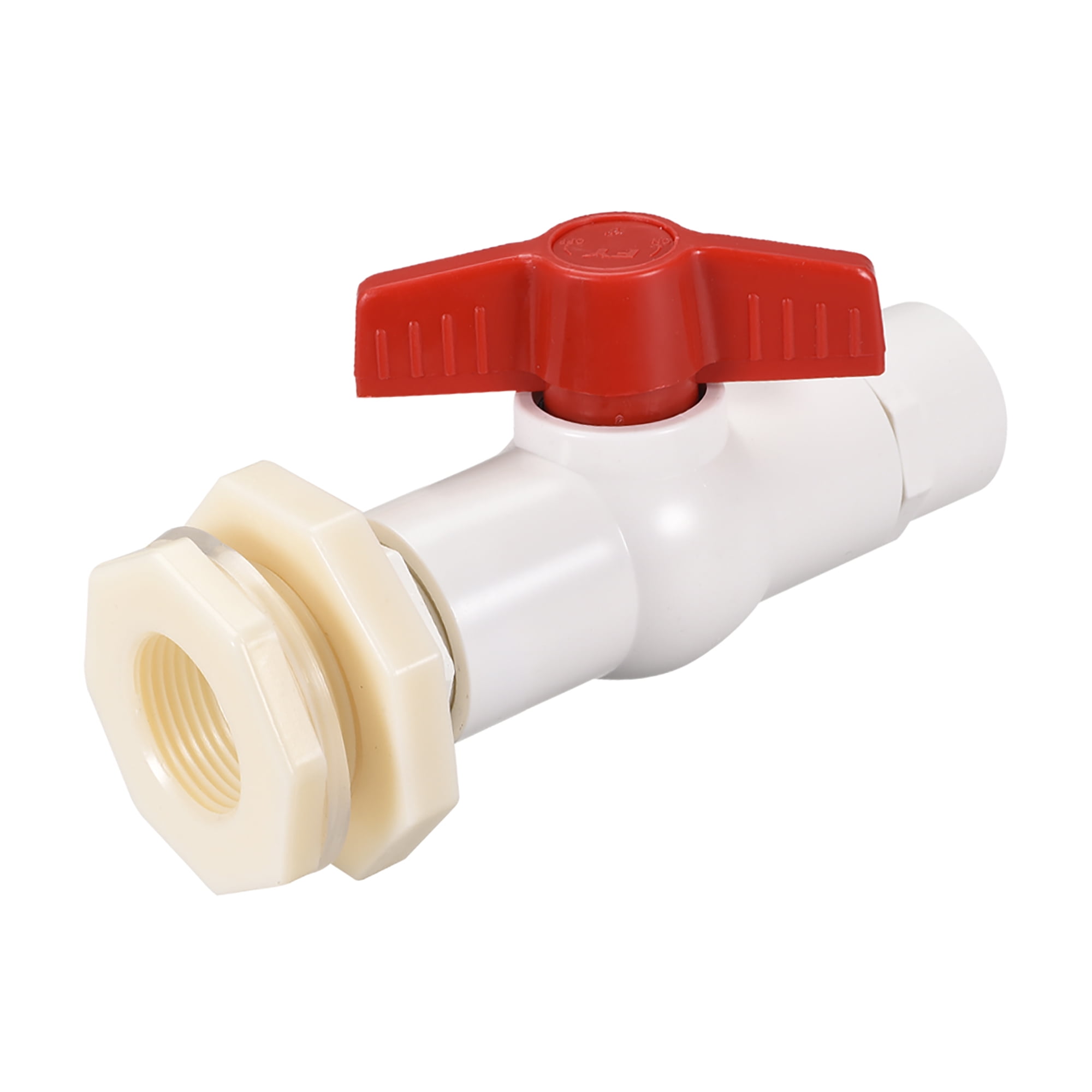 PVC Ball Valve Connector Spigot Kit G1 with Bulkhead Fitting Adapter ...