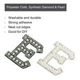 Uxcell Iron on Decorative Letter E Black White Patch Glitter Alphabet ...