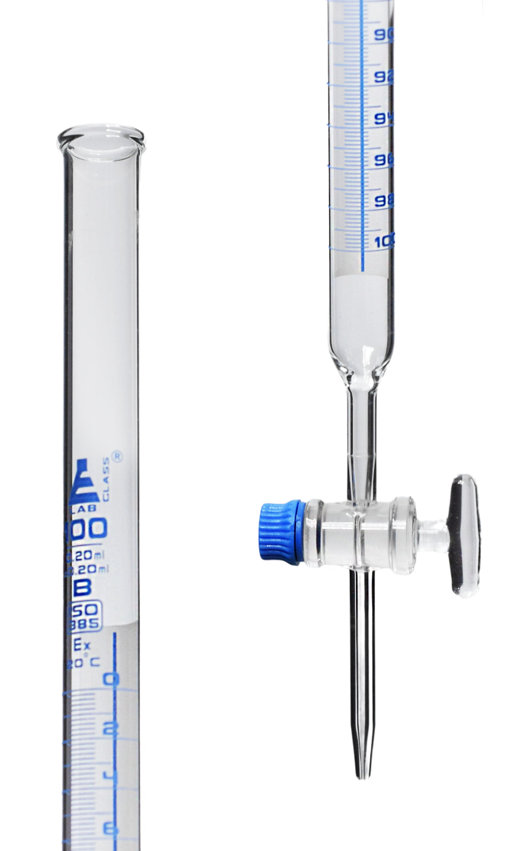 Lab Burette, 100mL - Schellbach Design for Accurate Miniscus Reading ...