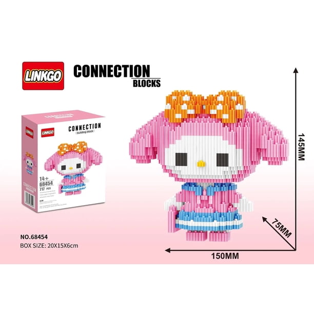 Sanrio Kuromi Diamond Building Blocks, Melody CinnamonRoll Pom Purin ...