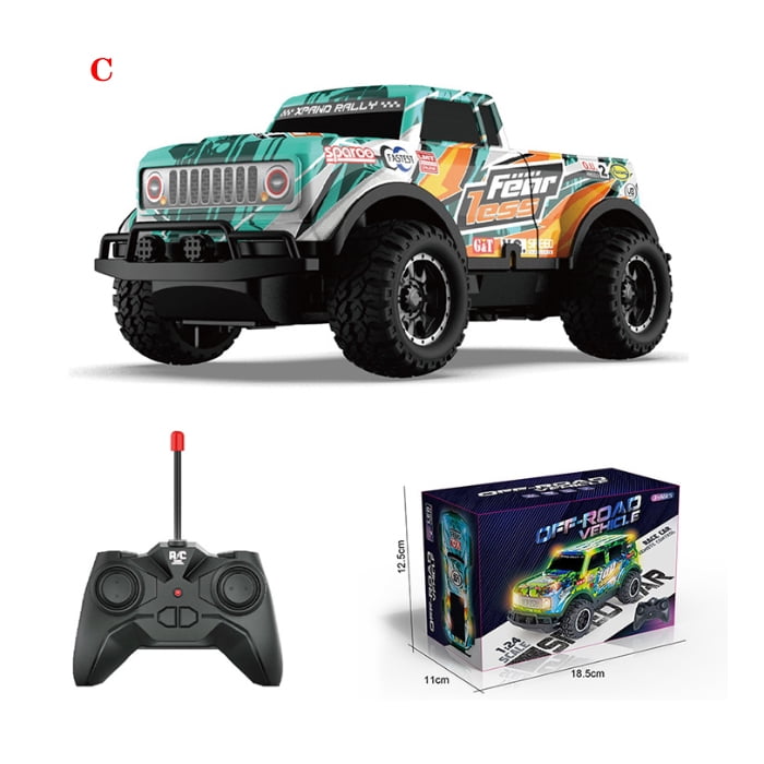 Off-road RC Car 1:24 with LED Lights 2.4 GHz High Speed Children's Toy ...