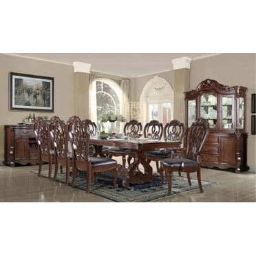 Cherry 60" Round Dining Table Set 5Pcs McFerran D189_6060 Traditional ...