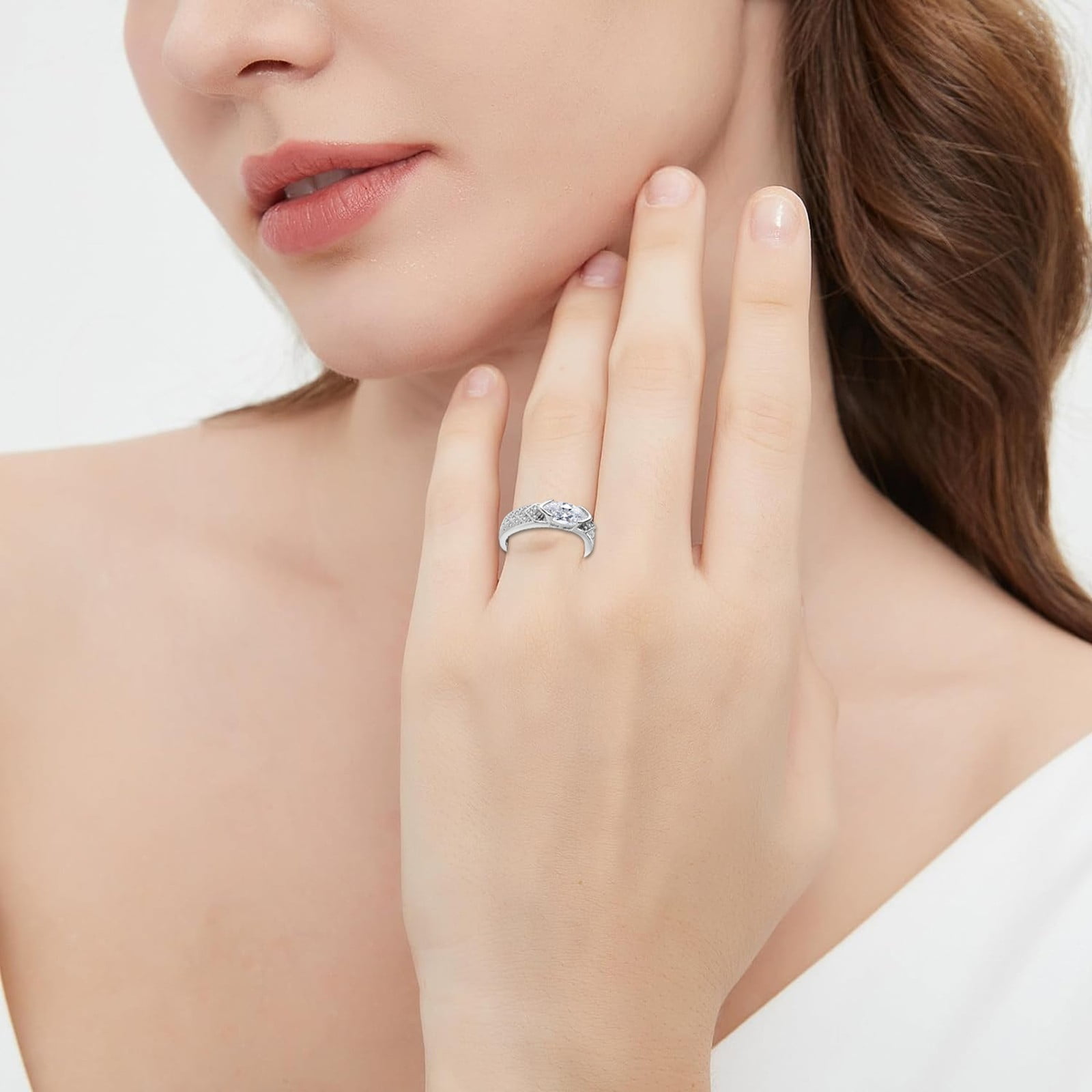 Click here for Vivavault Gorgeous Silver Ring For Women Angel Wed... prices