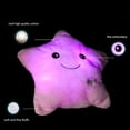 TiokMc Star Shaped Plush Throw Pillow with LED Night Light, Soft ...