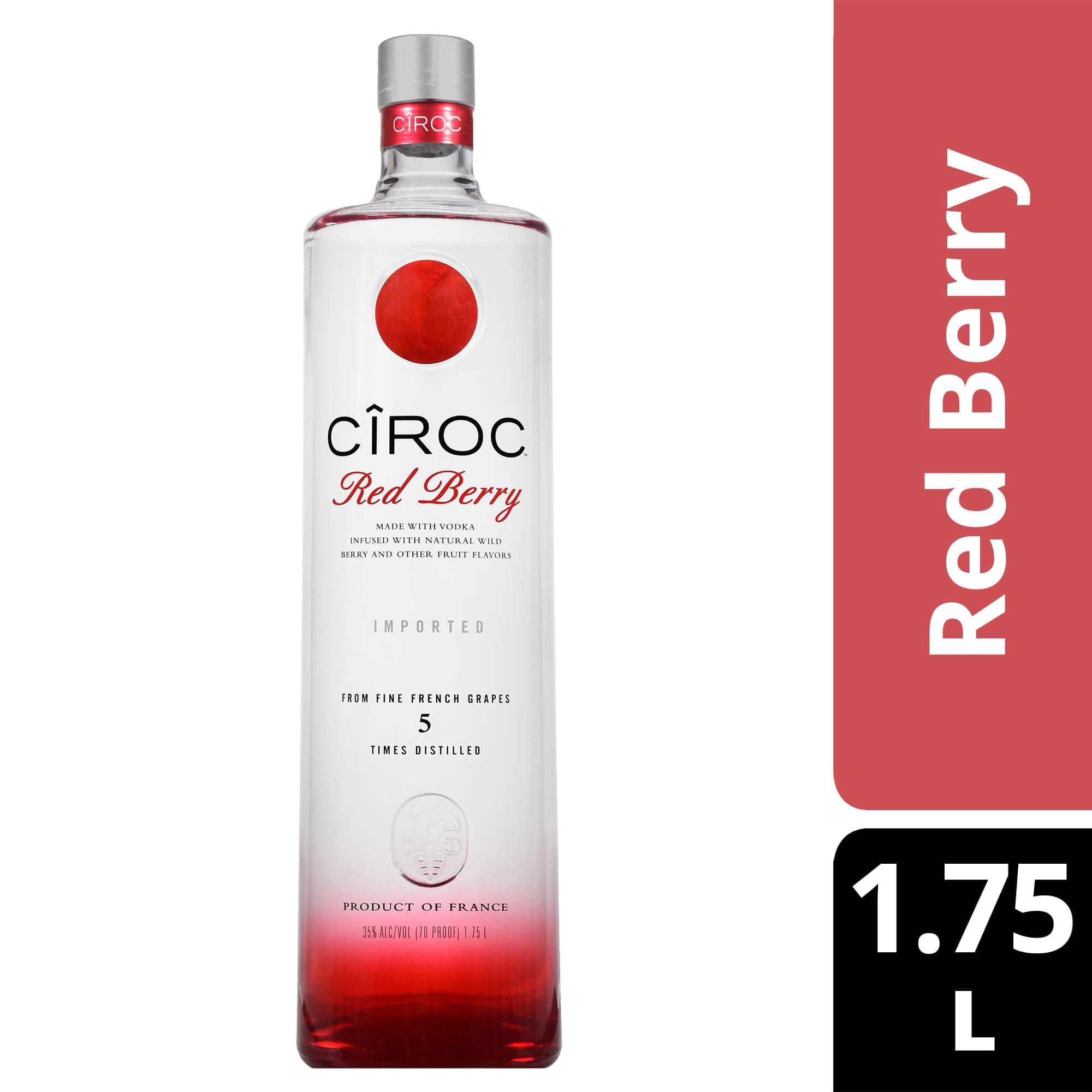 CIROC Red Berry, 1.75 L, 70 Proof (Made with Vodka Infused with Natural ...